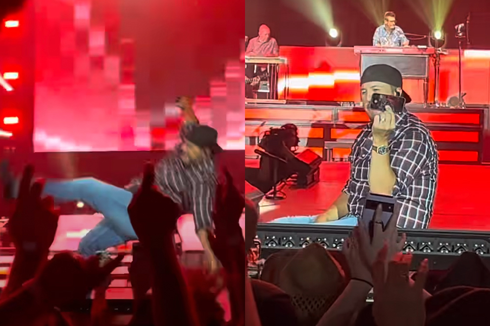 Luke Bryan Slips On Fan’s Phone During Concert - Kix Country